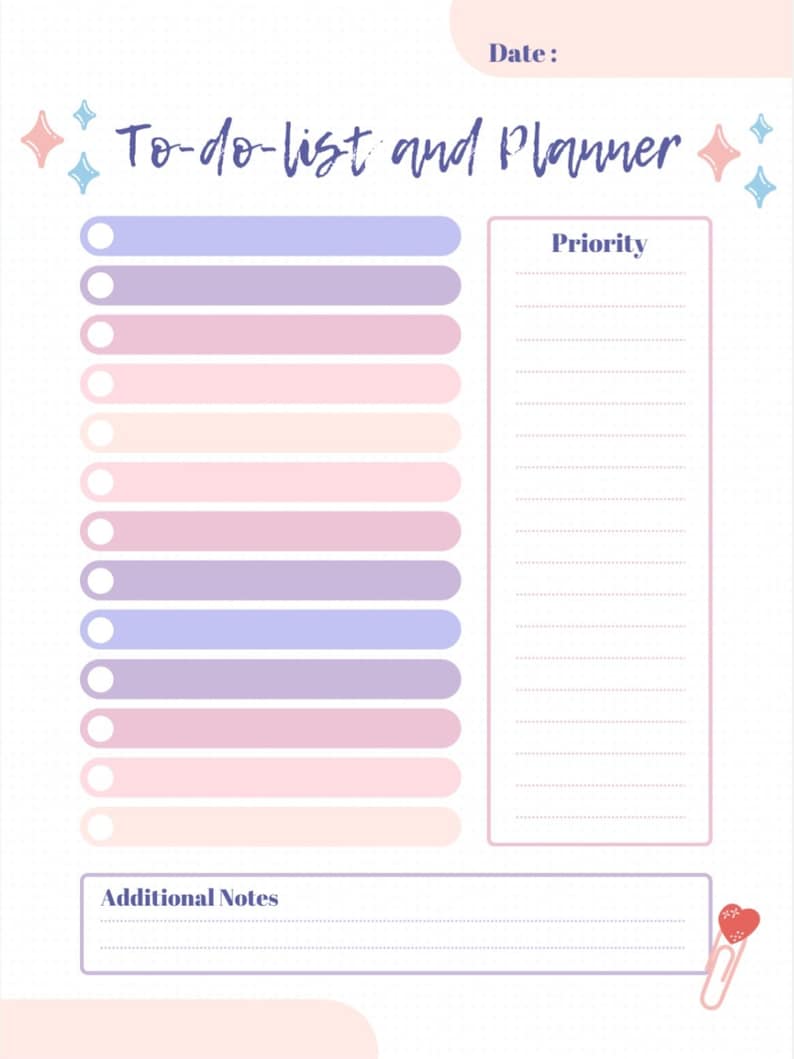 Minimal to Do List Planner | Printable PDF | Daily Task Tracker ...
