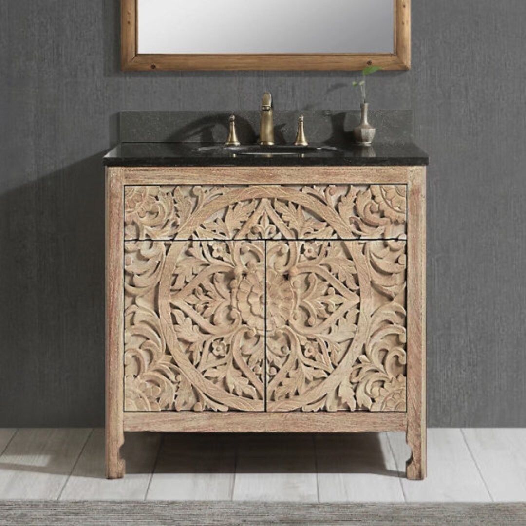 Hand Carved Bathroom Vanity, Carving Single Vanity, Furniture Vanity ...