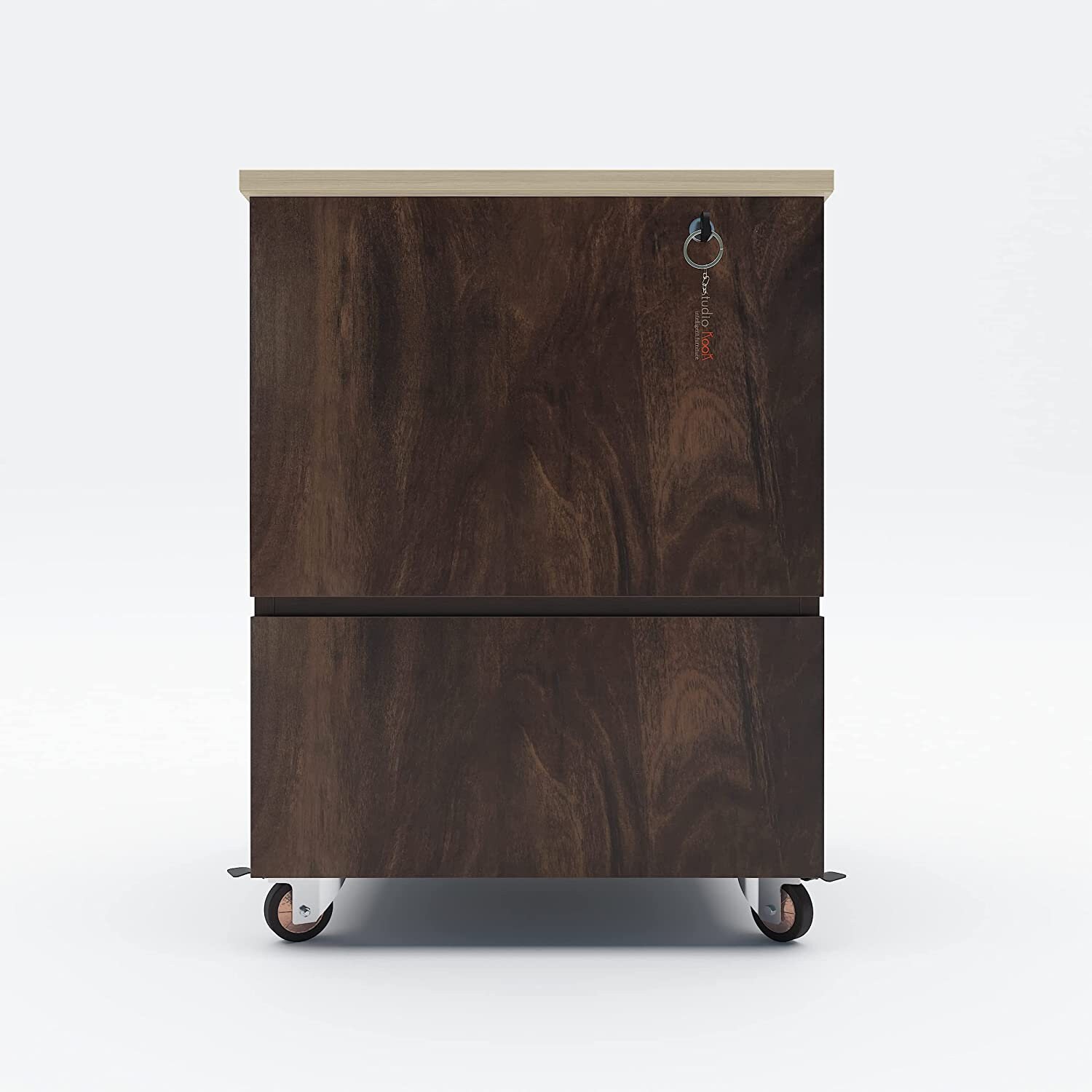 Mini Bar on Wheels Engineered Wood Bar Cabinet walnut, Matte Finish ...