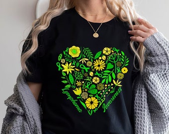Non-hodgkin Lymphoma Awareness Shirt,lymphoma Lime Green Ribbon Shirt ...