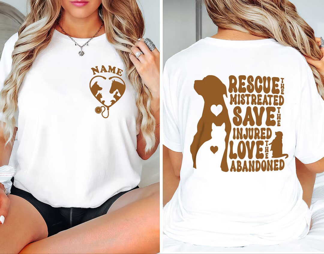 Custom Save Animals Shirt, Dog Rescue Shirt, Animal Rights Shirt, Funny Dog Clothing, Gift for ...