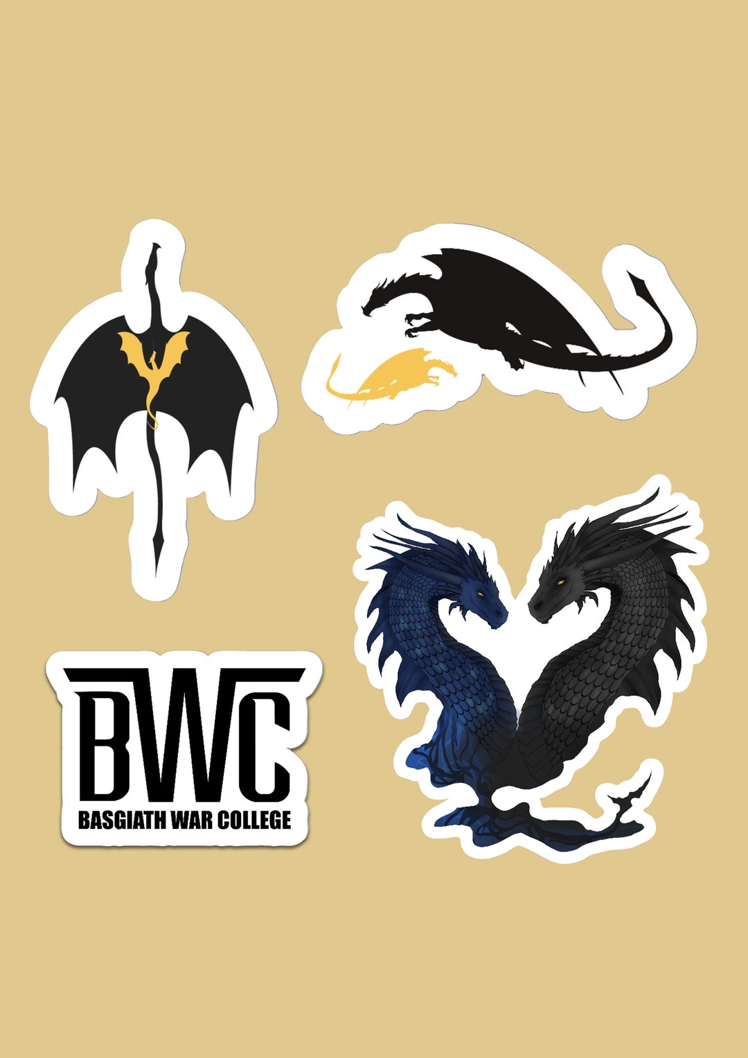 Sticker Fourth Wing - Violet's Relic / Tairn and Andarna / Basgiath War ...