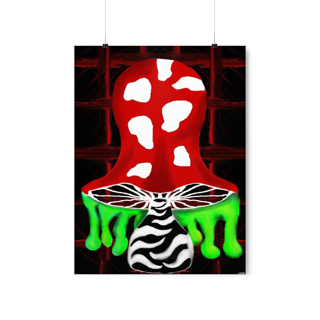 Toxic Trip: A Psychedelic Mushroom Art Print by Leandria - Etsy