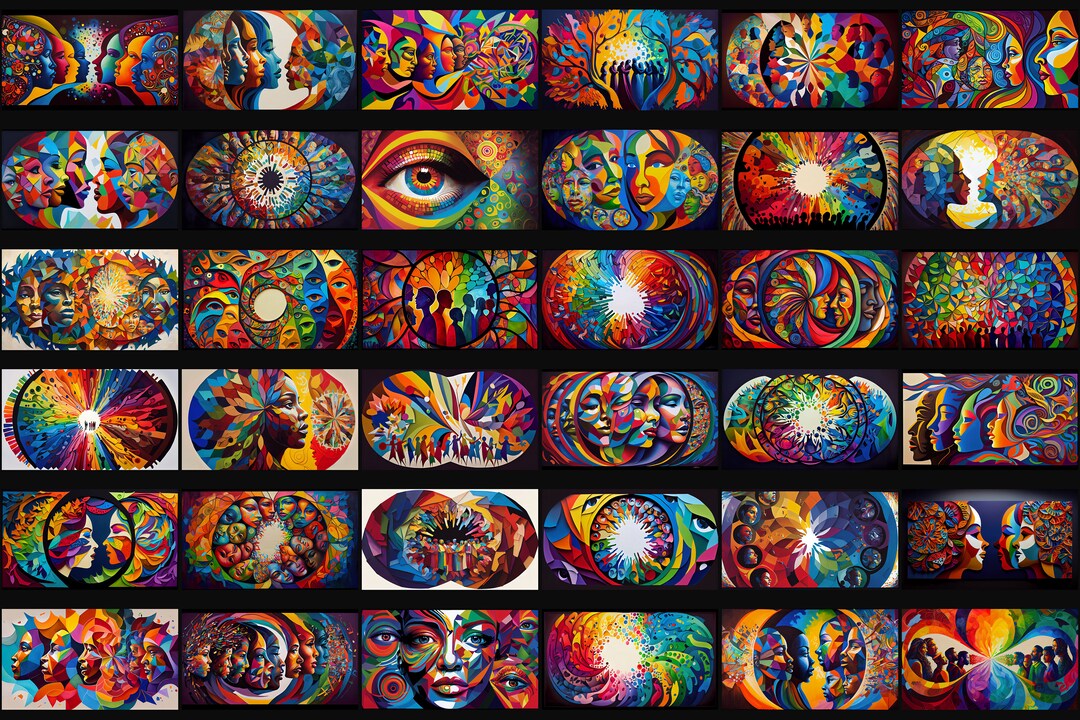 Diversity Kaleidoscope Art Bundle Hi-res Digital Diversity and ...
