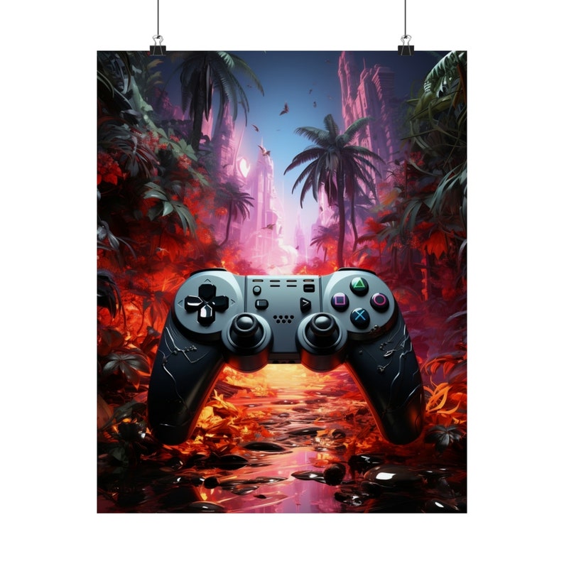 Miami Aesthetic Gaming: PS5 Controller Posters Available in Multiple ...