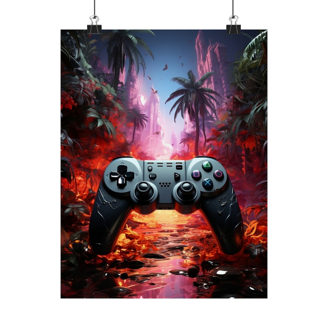 Miami Aesthetic Gaming: PS5 Controller Posters Available in Multiple ...