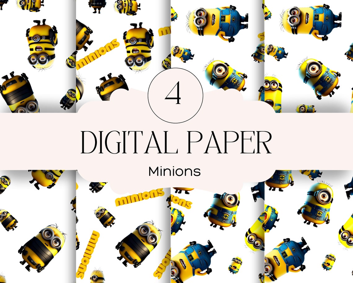 MINIONS Seamless Pattern, Digital Paper - Etsy