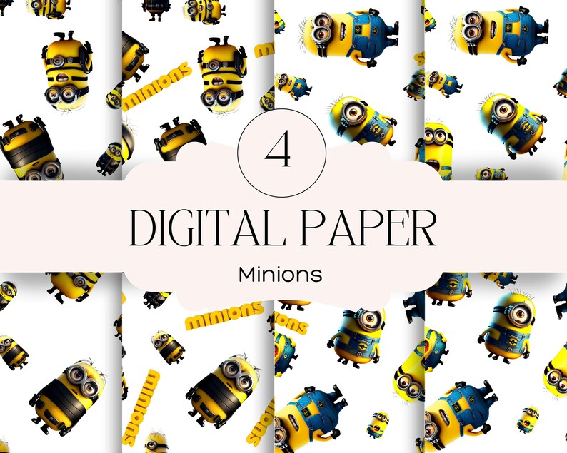 MINIONS Seamless Pattern, Digital Paper - Etsy