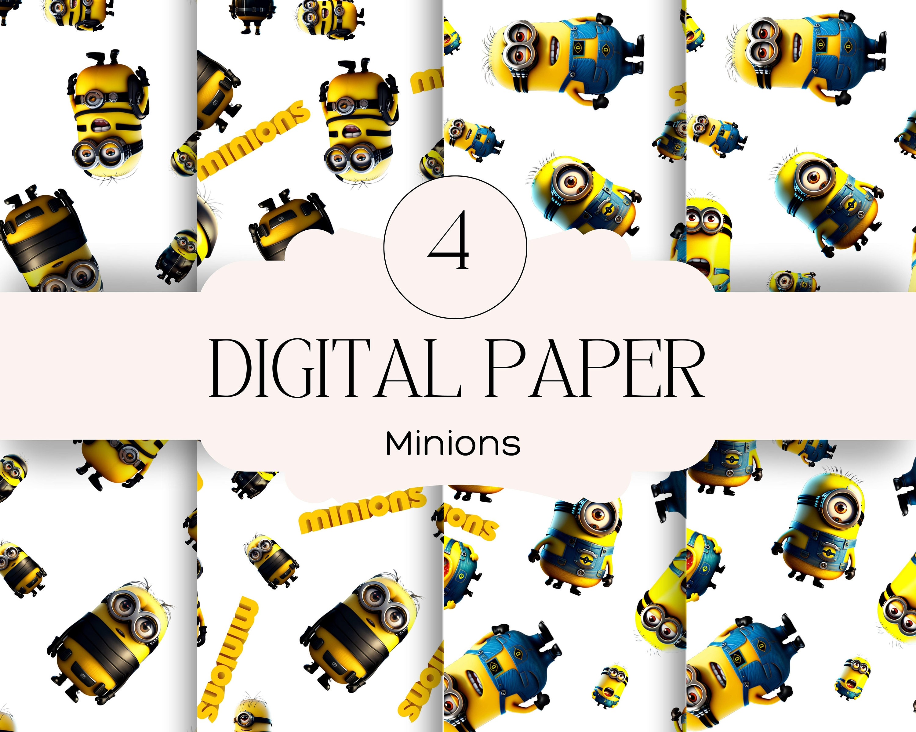 MINIONS Seamless Pattern, Digital Paper - Etsy