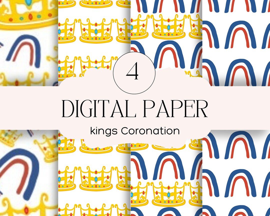 4x Kings Coronation Seamless Digital Papers. DIGITAL PAPER JPEG ...