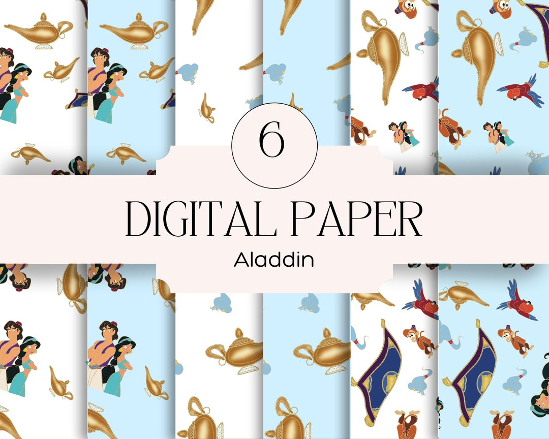 Aladdin SEAMLESS Digital Papers, Patterns - Etsy