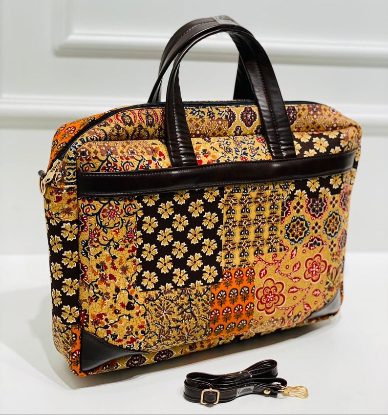 17 Laptop Bag PDF Sewing Pattern With Fabric & Denim Laptop Bag Pattern ...