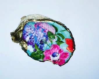 Handmade Natural Oyster Shell Dishes Jewelry/trinket Dish One of a Kind ...