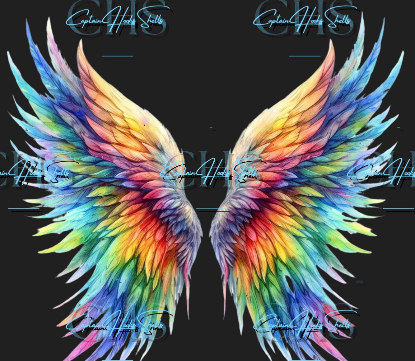 Digital Download ANGEL WINGS RAINBOW Set of 5 Customs Available Easy ...