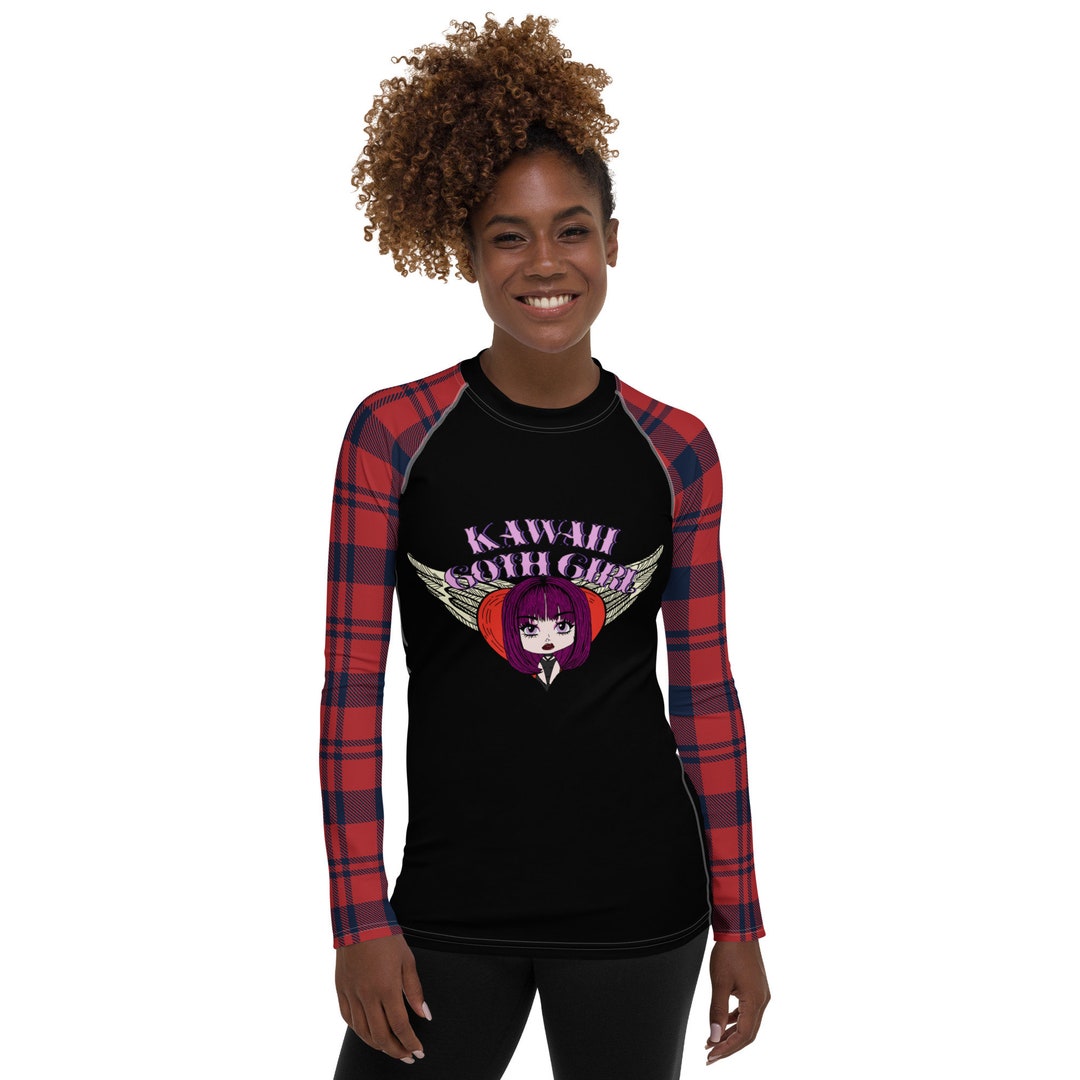Kawaii Goth Girl Women's Rash Guard - Etsy