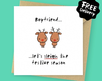 Christmas Card for Boyfriend, Boyfriend Christmas Card, Boyfriend Poem ...