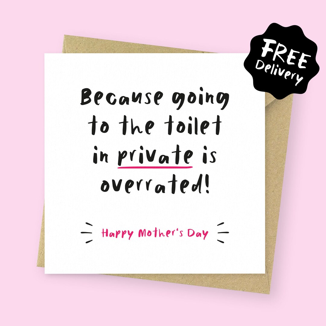 New Mum Funny Mother's Day Card for Mum // Rude Mothers Day Card for ...