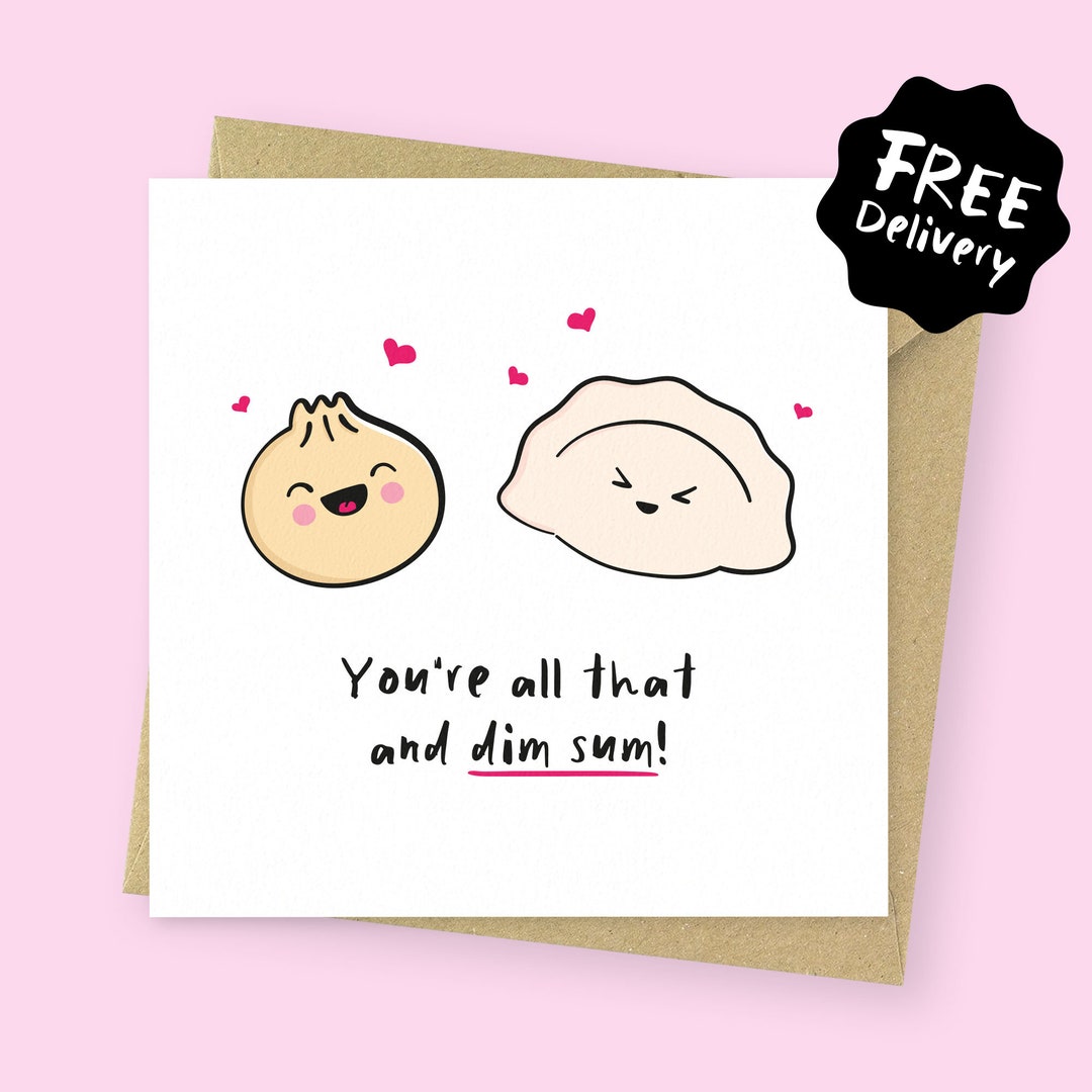 Dim Sum Valentine's Card // Birthday Card // Anniversary Card for ...
