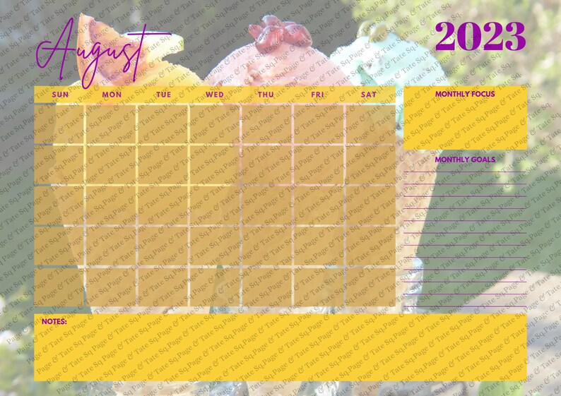 Printable Editable 2023 12-month Seasonal Bundle Calendar PDF - Etsy