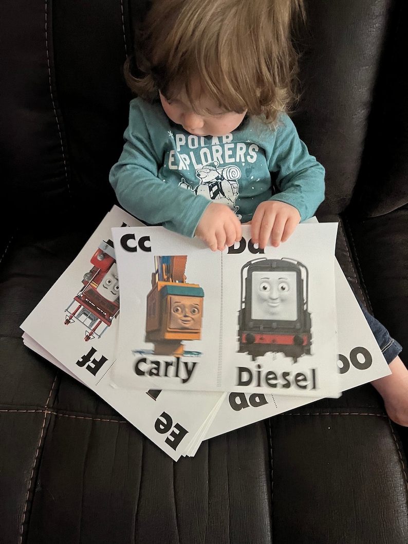 Thomas and Friends Alphabet Flash Cards A-Z (printable) - Etsy