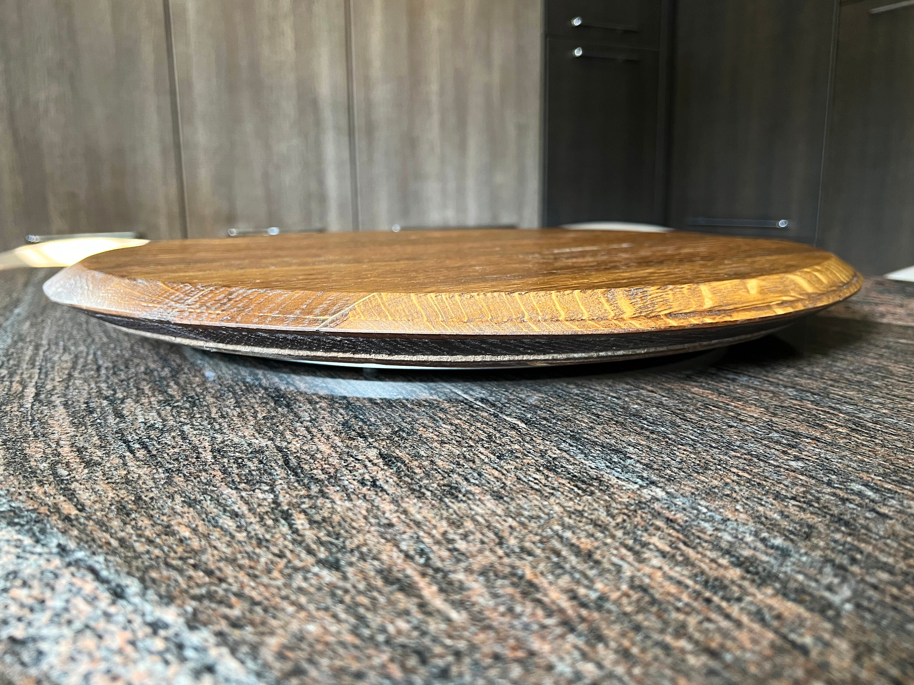 Oak Barrel Head Rotating Lazy Susan - Etsy