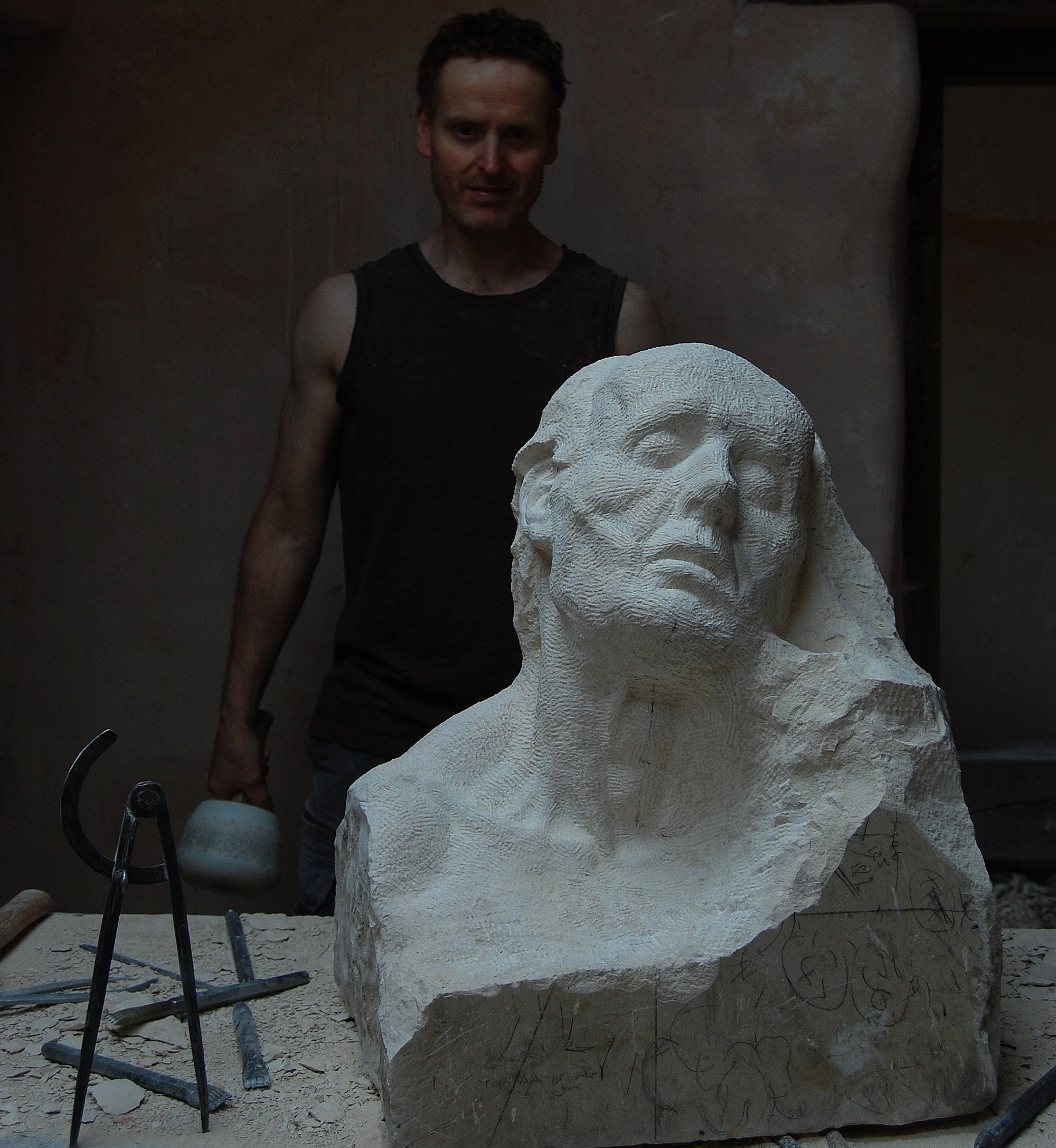 FALLING APART. Sculpture, Stone Sculpture, Surreal Sculpture, Masculine ...