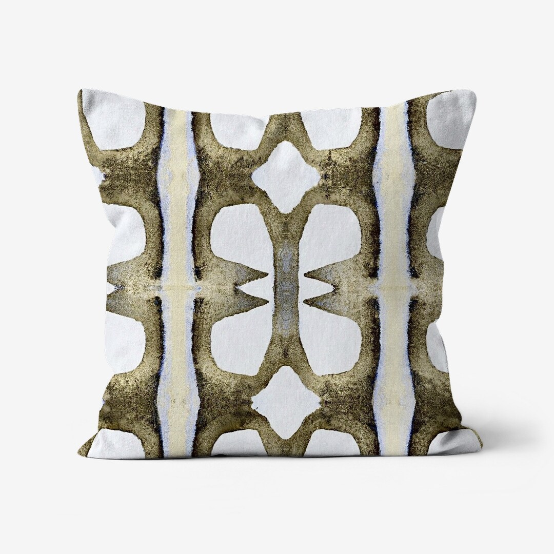 Nala Boho Chic Abstract Art Throw Pillow - Luxe Decorative Cushion in ...