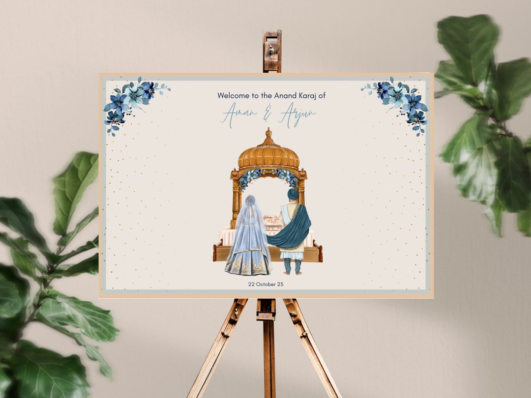 Welcome Sign - Traditional Sikh Design, Editable Template, Instant ...