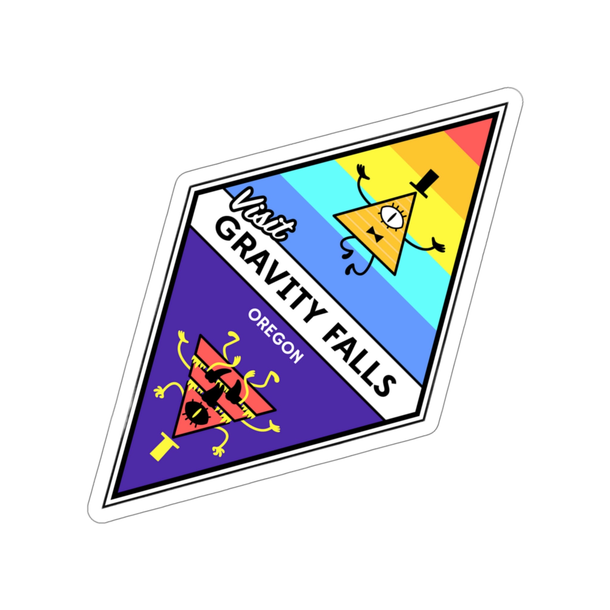 Bill Cipher Visit Gravity Falls Vinyl Die-cut Stickers - Etsy