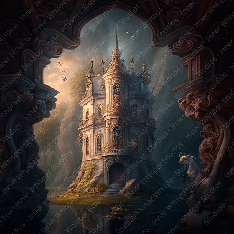 The Secret Manor: A Baroque Fantasy | Digital Print Download - PNG and ...