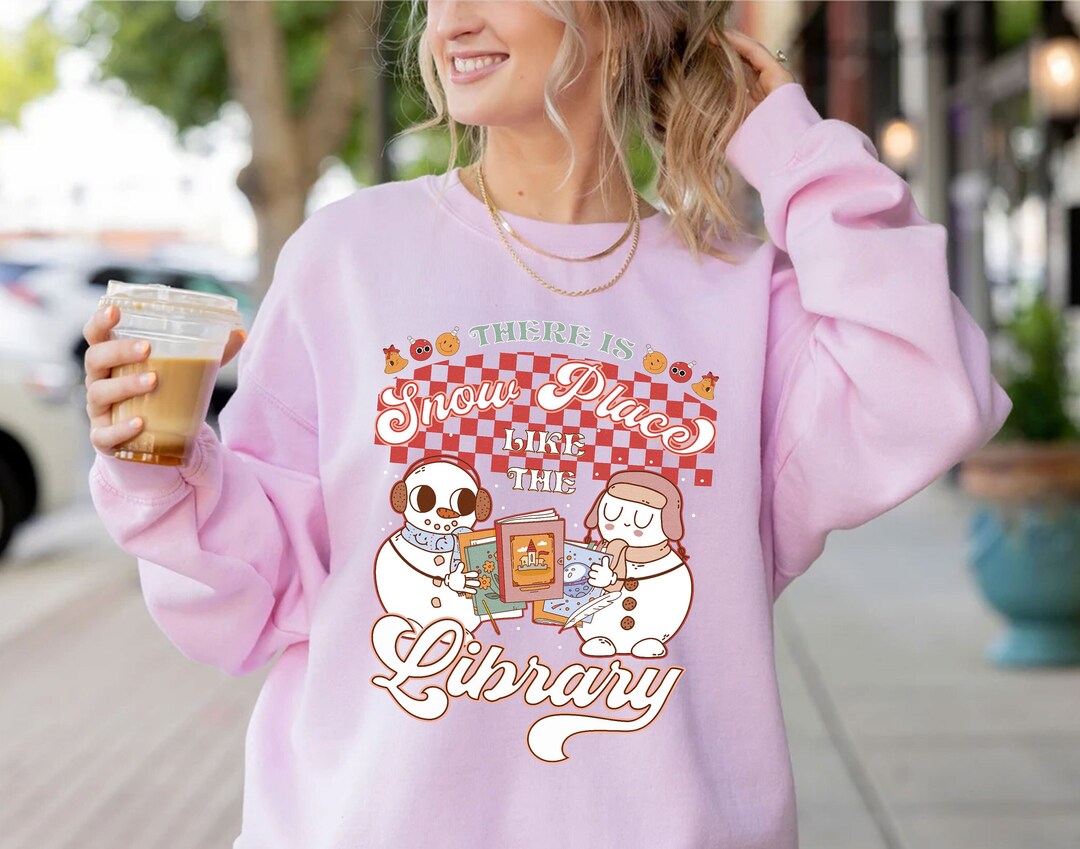 Retro Checkerboard Library Christmas Sweatshirt Snowman - Etsy