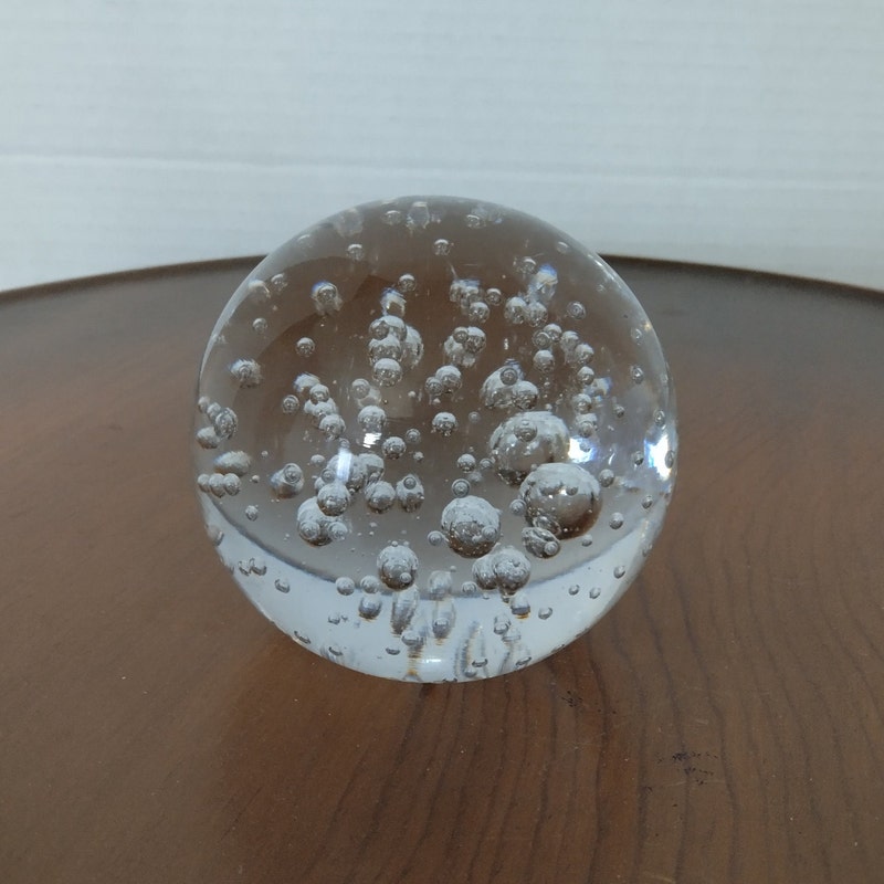 Clear Glass Paperweight - Etsy