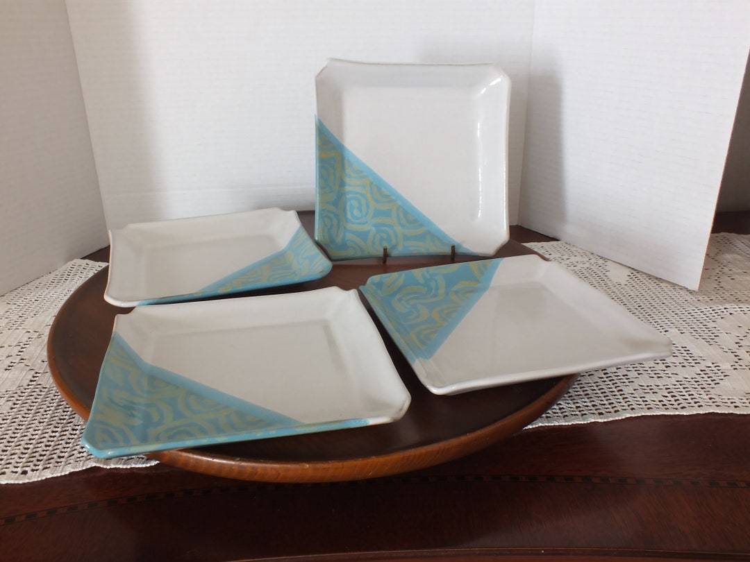 Frank Digangi Pottery Plates, Set of 4 - Etsy
