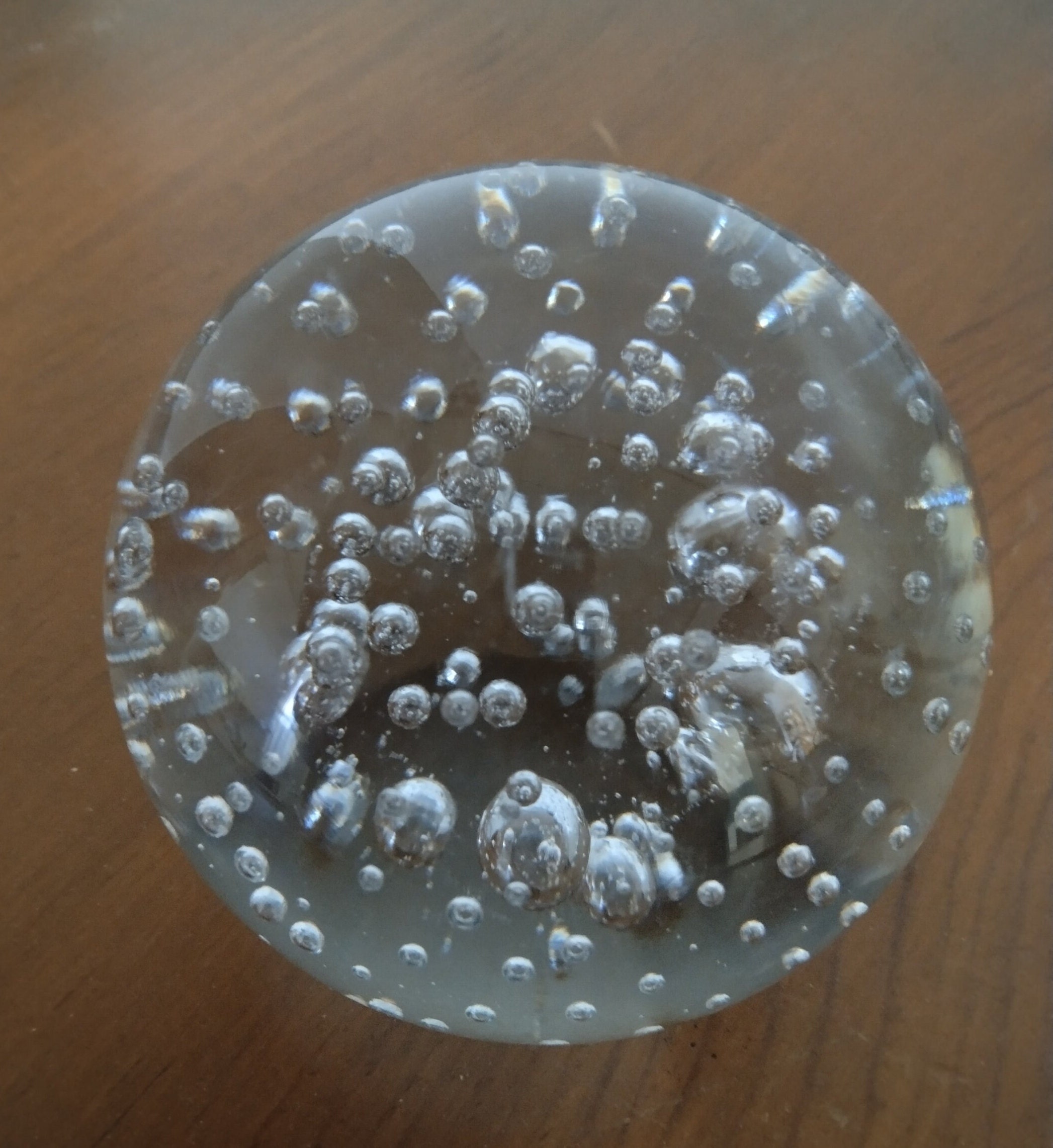Vintage Clear Glass Controlled Bubble Paperweight - Etsy