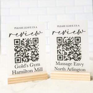 Review QR Code Sign, Review Sign, Signs for Businesses, Personalized ...