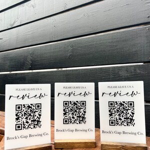 Review QR Code Sign, Review Sign, Signs for Businesses, Personalized ...