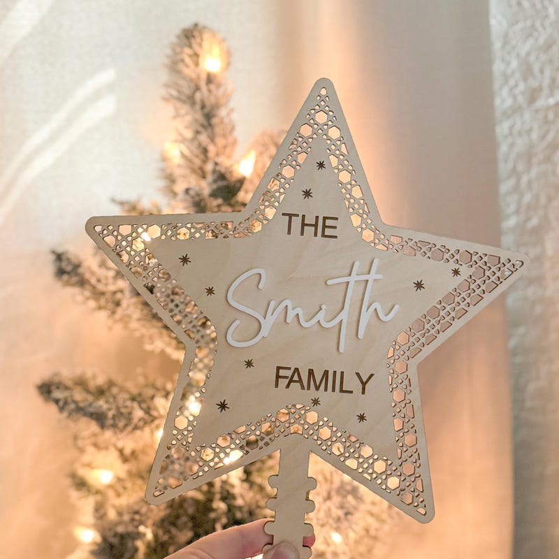 Wood Star Tree Topper - Etsy