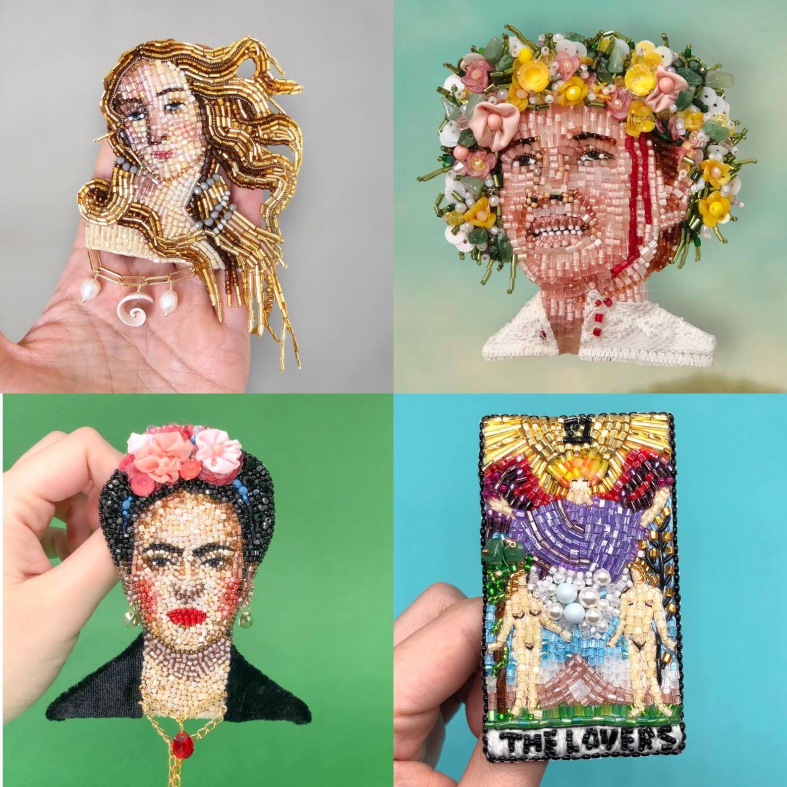 Custom Embroidered Portrait Portrait From Photo Beaded - Etsy