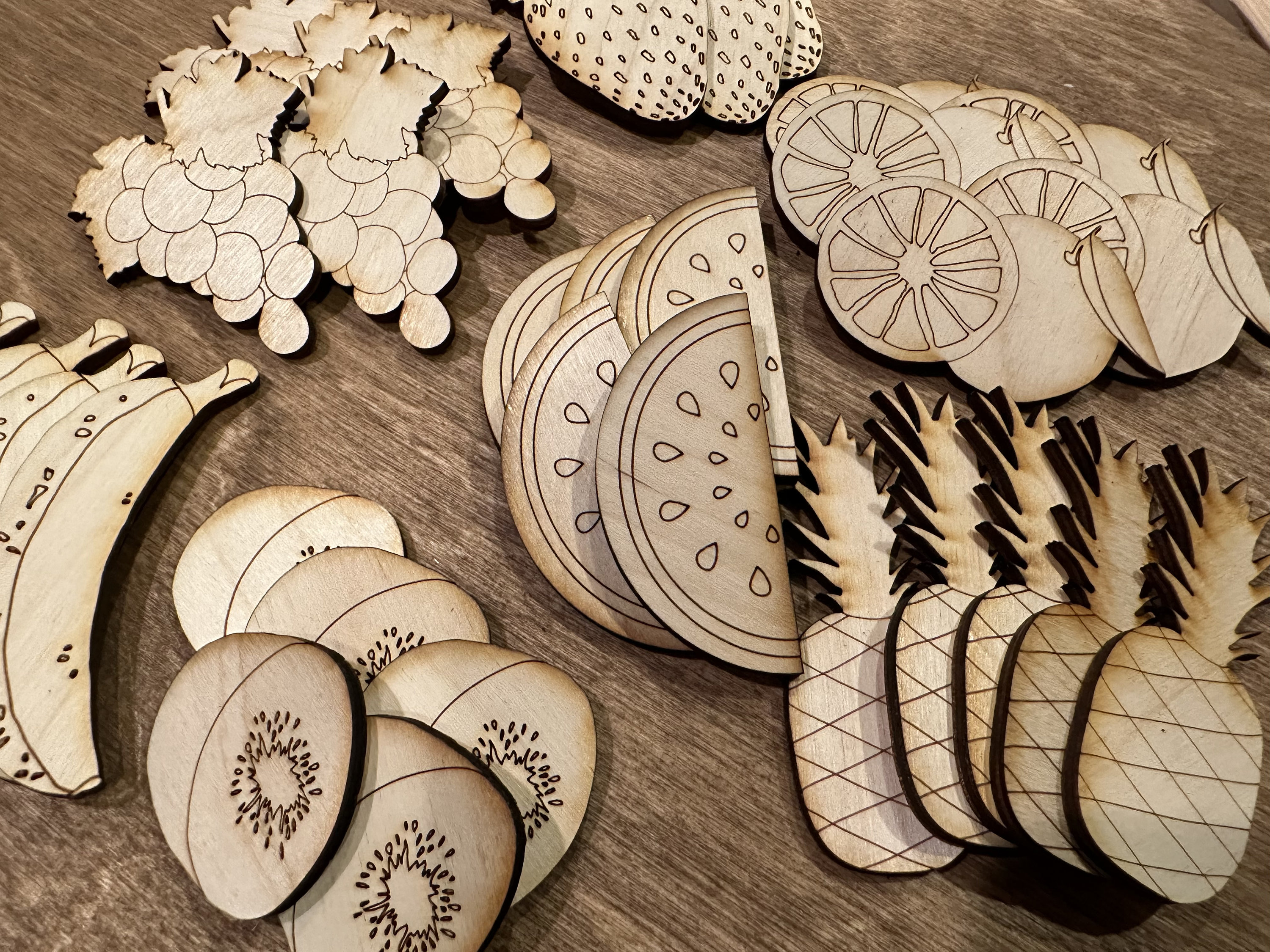 Laser Cut Fruits for Crafts, Laser Cut Pineapple Strawberry Watermelon ...