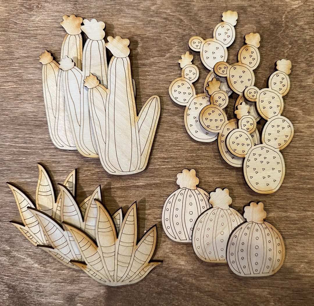 Laser Cut Cactus for Crafts, Cactus Blanks for DIY, Laser Cut Cactus ...