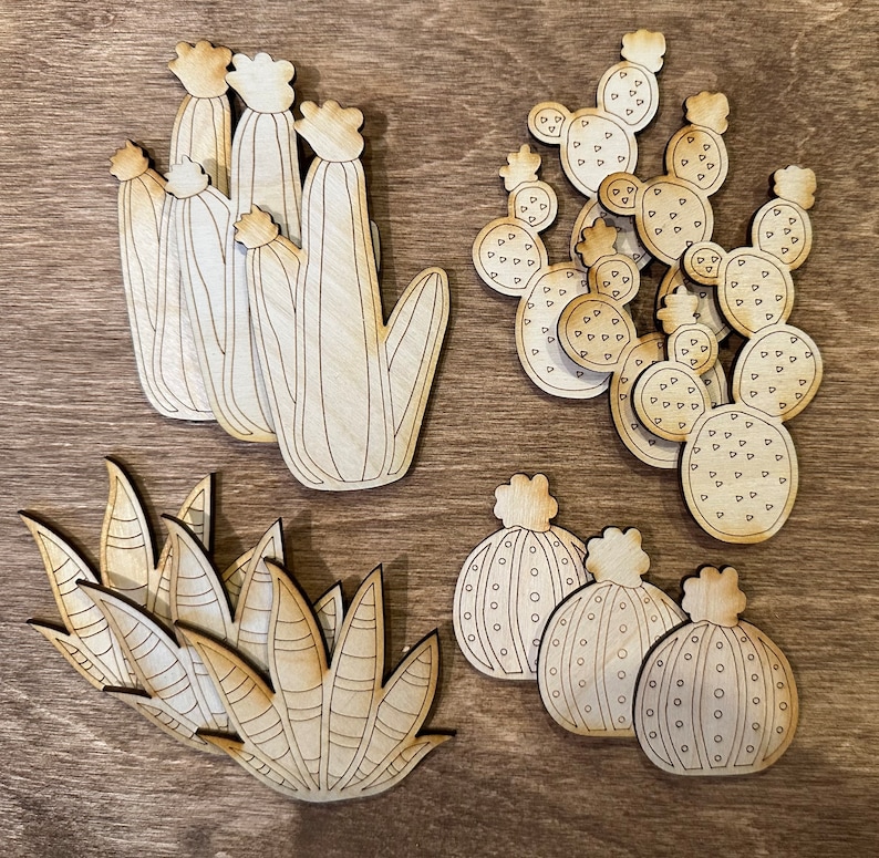 Laser Cut Cactus for Crafts, Cactus Blanks for DIY, Laser Cut Cactus ...