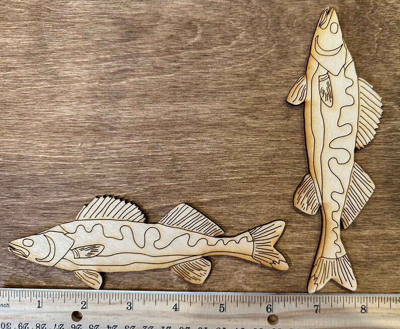 Laser Cut Decorative Walleye for Crafts, Fish Blanks for Crafting DIY ...