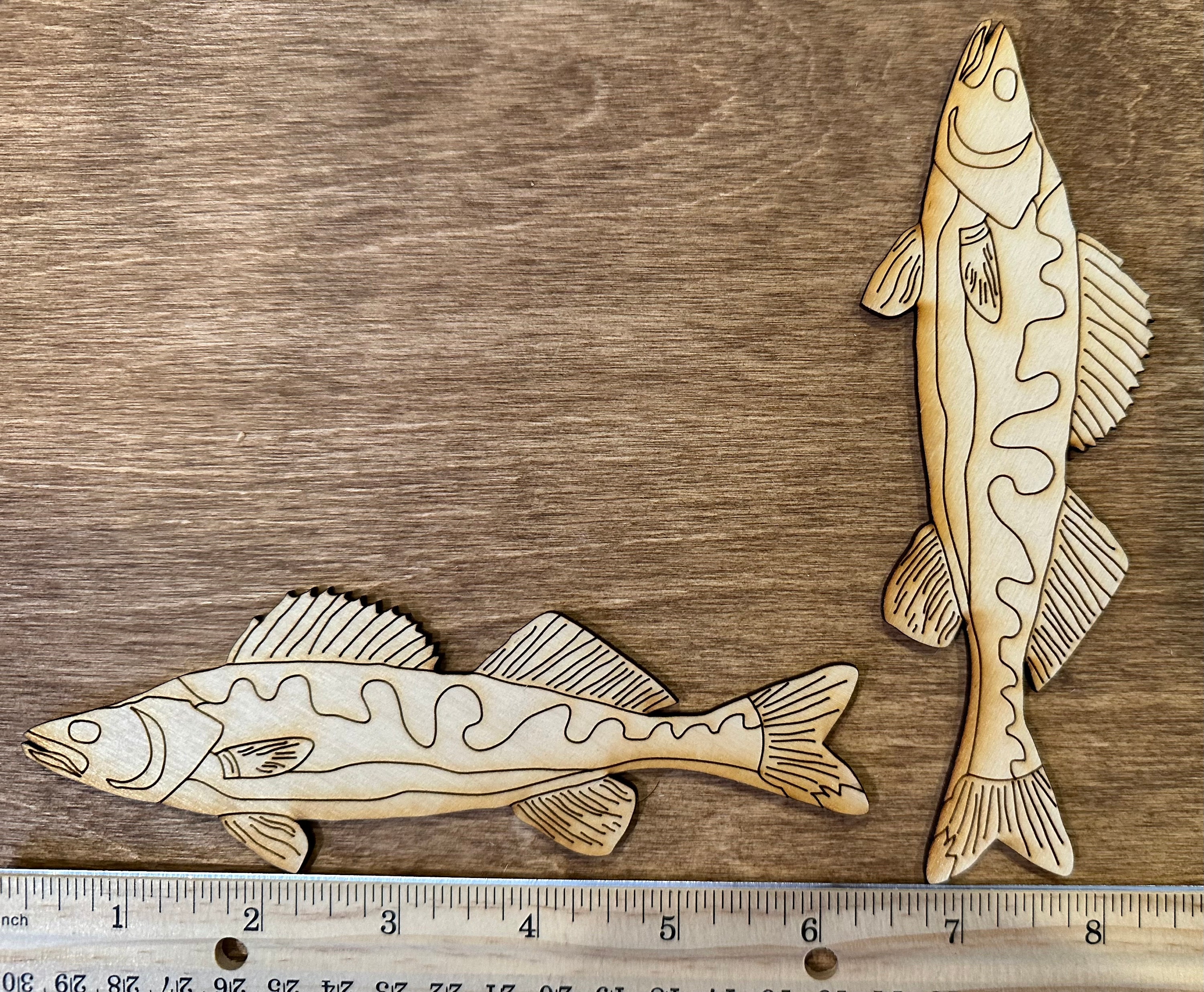 Laser Cut Decorative Walleye for Crafts, Fish Blanks for Crafting DIY ...