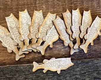 Laser Cut Decorative Rainbow Trout for Crafts, Fish Blanks for Crafting ...