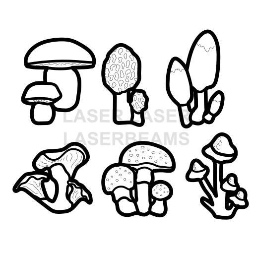 Mushrooms Laser Cut File for Diy Painting Kit, Make Your Own Mushrooms ...