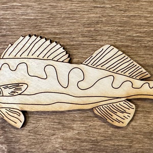 Laser Cut Decorative Walleye for Crafts, Fish Blanks for Crafting DIY ...
