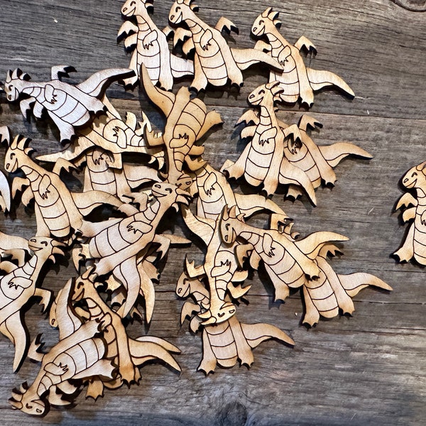Laser Cut Wood Dragon - Etsy