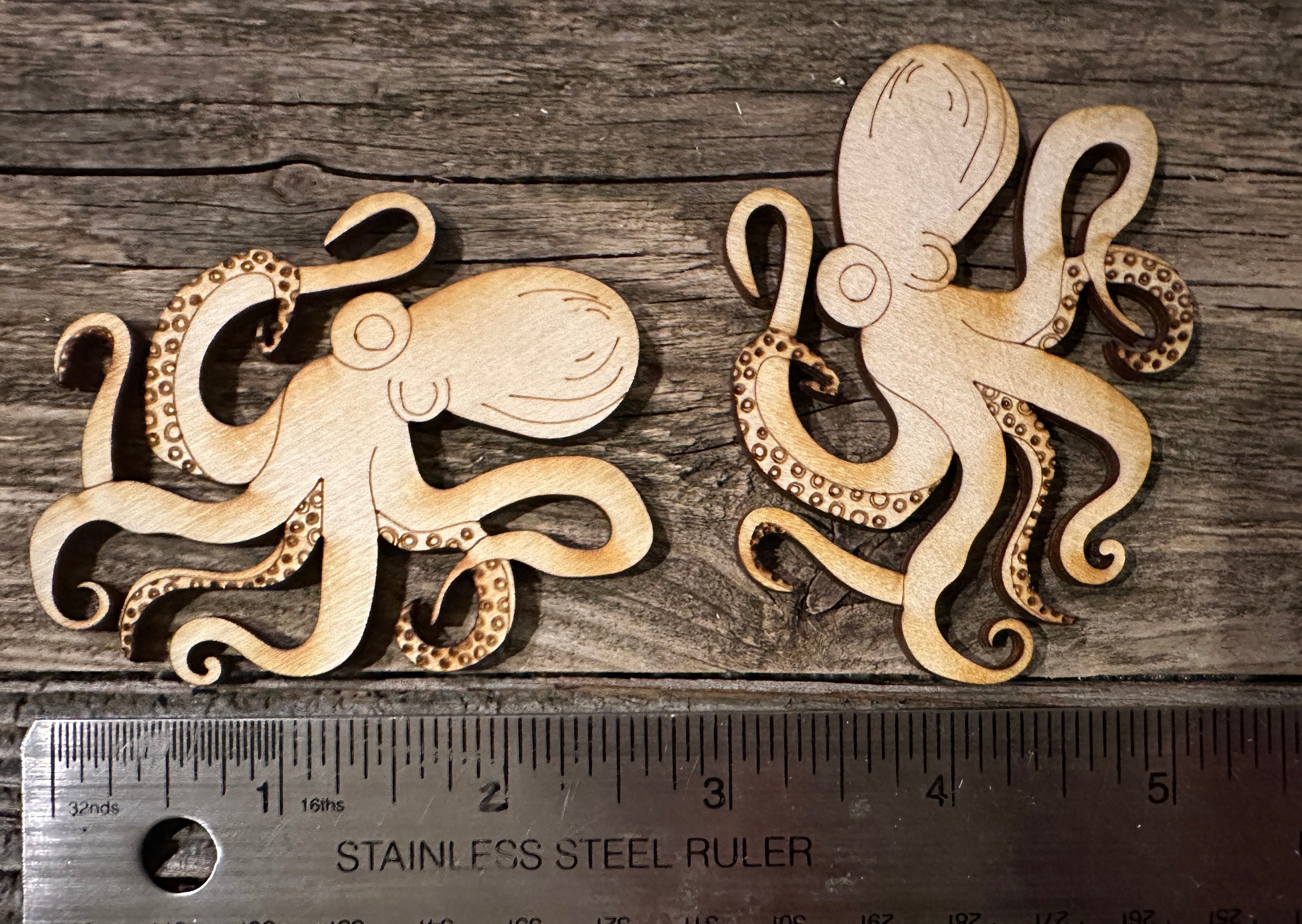 Laser Cut Decorative Octopus for Crafts, Octopi Blanks for Crafting DIY ...