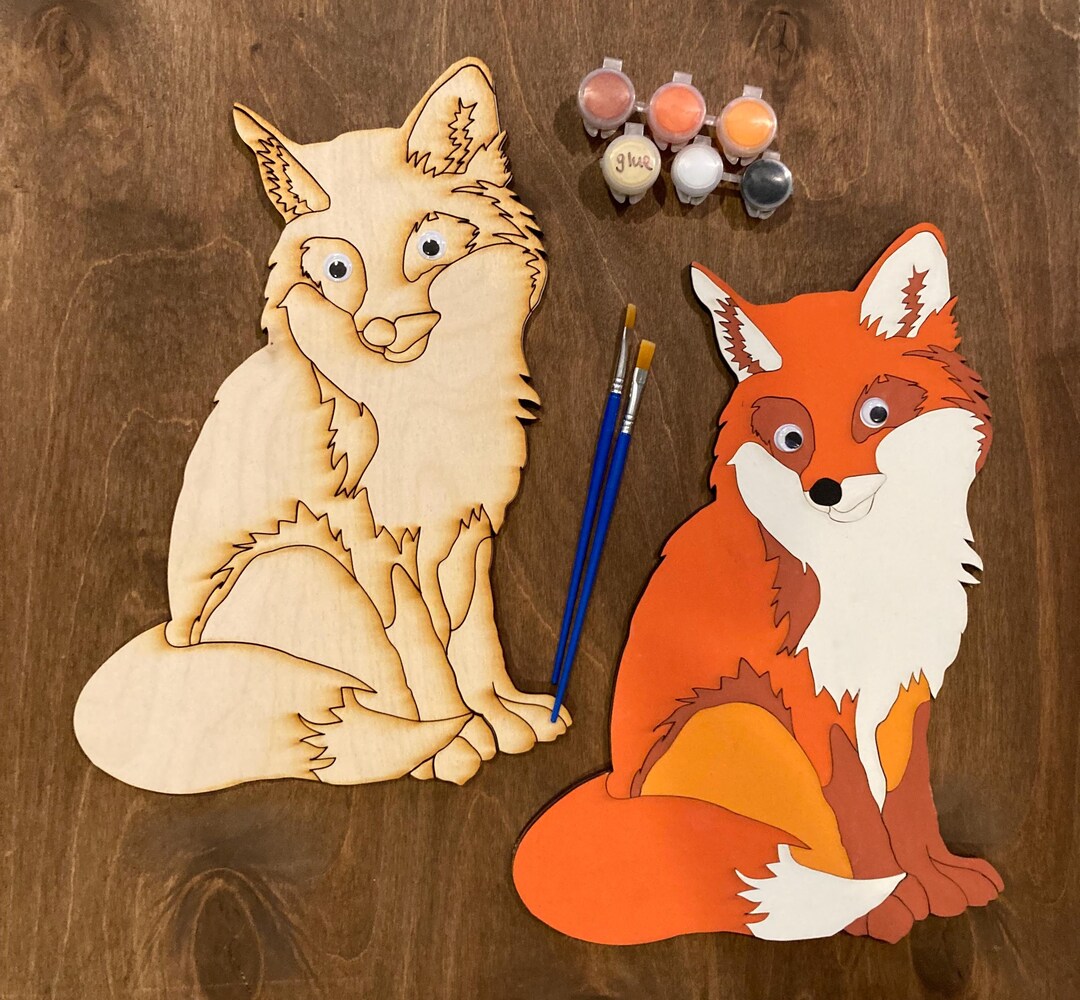 Fox, Fox Puzzle, Digital Download, SVG, EPS, PDF, Glowforge Cut Files ...