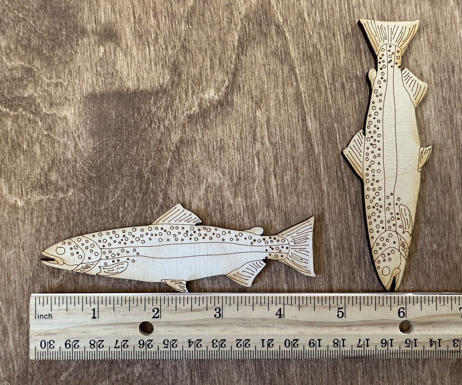 Laser Cut Decorative Rainbow Trout for Crafts, Fish Blanks for Crafting ...